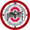 Ohio State Buckeyes Carbon Fiber Textured Wall Clock - Sports Gifts