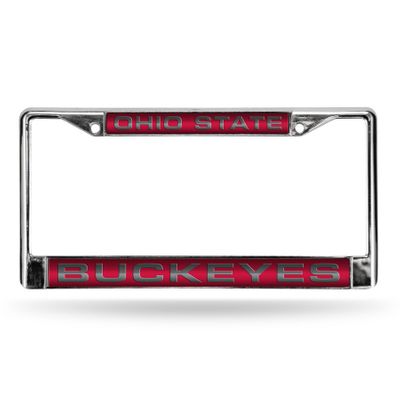 Ohio State Buckeyes Laser Cut Chrome License Plate Frame