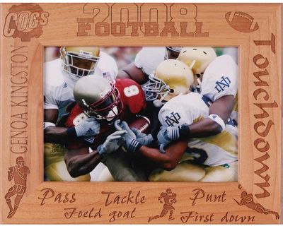 Personalized Football Frame, Personalized Wooden Frames
