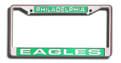 Philadelphia Eagles Laser Cut Chrome License Plate Frame
