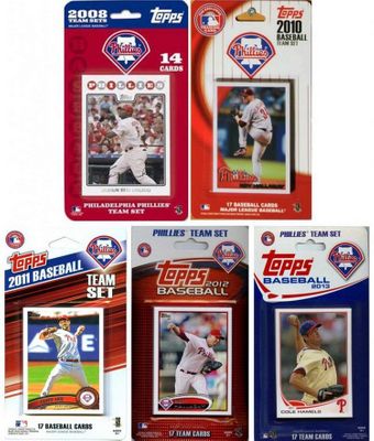 Philadelphia Phillies 5 Different Trading Card Team Sets