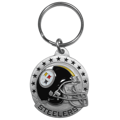 Pittsburgh Steelers Carved Metal Keychain