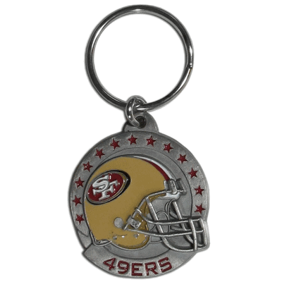 San Francisco 49ers Carved Metal Keychain