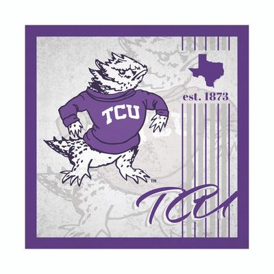 TCU Horned Frogs 10x10 Wood Album Design Sign