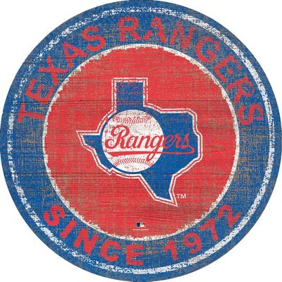 Texas Rangers Heritage Logo Round Sign