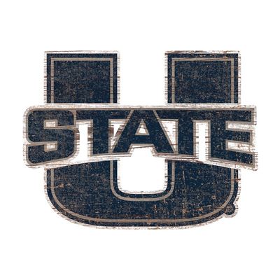 Utah State Distressed Logo Cutout Sign