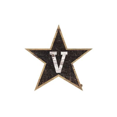 Vanderbilt University Distressed Logo Cutout Sign