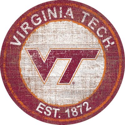 Virginia Tech University Heritage Logo Round Sign