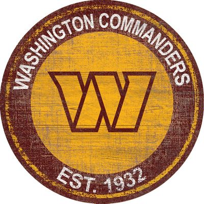 Washington Commanders Heritage Logo Round Sign
