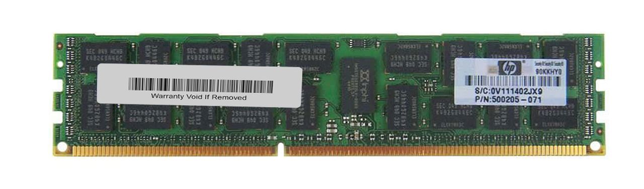 500205R-071 HP 8GB PC3-10600 DDR3-1333MHz ECC Registered CL9 240-Pin DIMM Dual Rank Memory ...