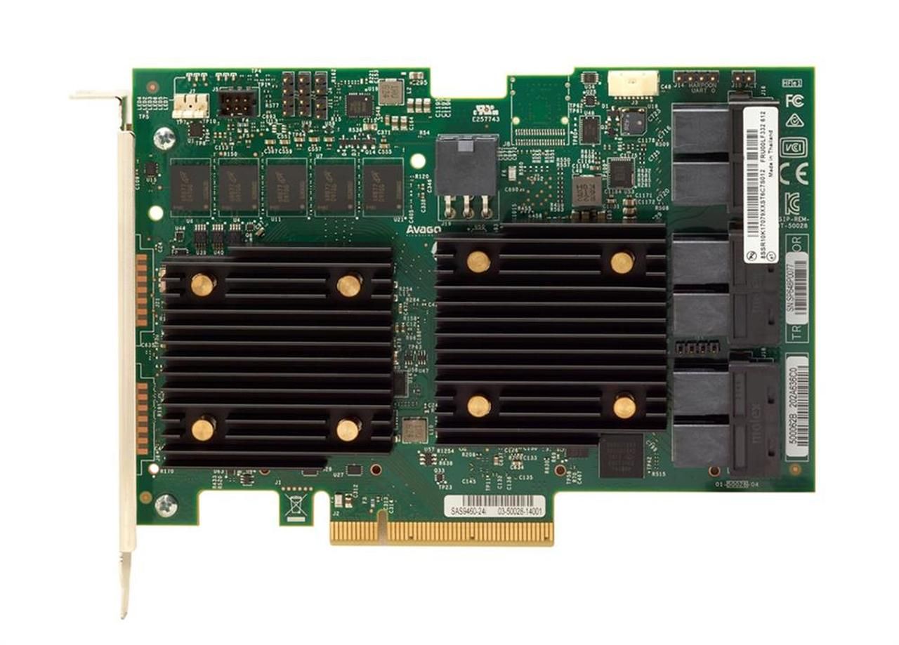 7Y37A01086 Lenovo 930-24i 4GB Cache 24-Port SAS 12Gbps / SATA 6Gbps PCI ...