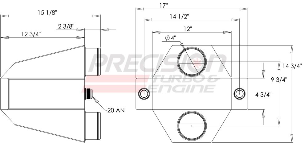 Complete A2W Air-to-Water Intercoolers - Precision Turbo and Engine PTE ...