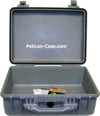 Pelican 1520 Case No Foam - SILVER from SWPS.com