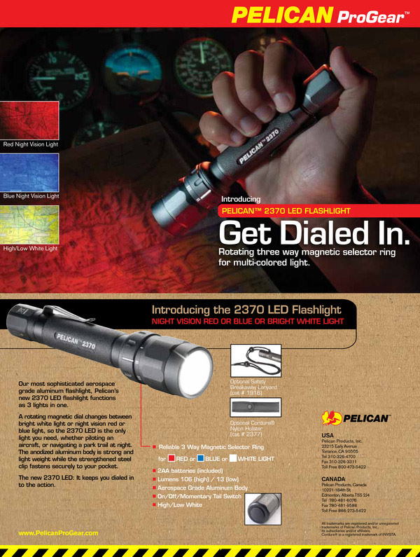 Pelican 2370 LED Flashlight - Multicolor with Nightvision from SWPS.com