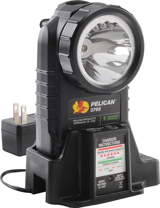 Pelican 3765 Rechargeable LED Right Angle Flashlight - BLACK from SWPS.com
