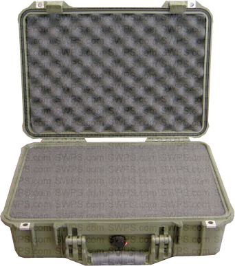 Pelican 1500 Case With Foam - OD GREEN - 200 MOQ from SWPS.com