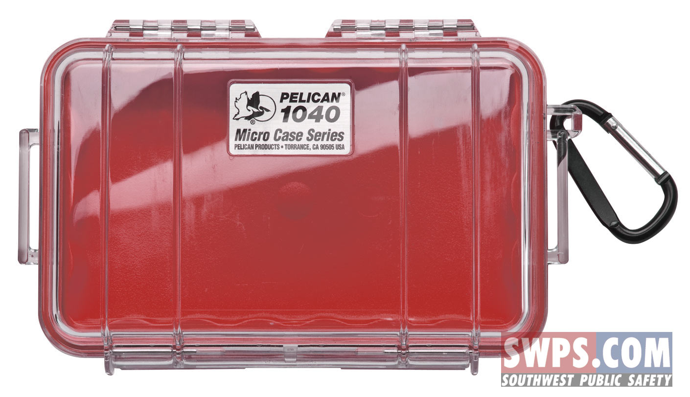 Pelican Micro Case # 1040 Clear / Red Liner from SWPS.com