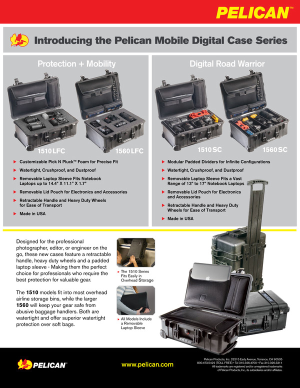 Pelican Mobile Digital Case Series - 1510SC / 1510LFC / 1560SC ...