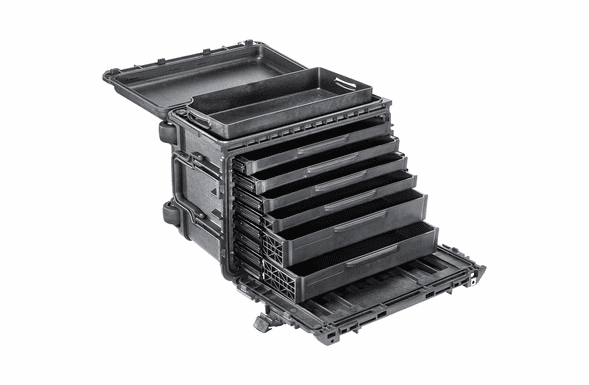 Pelican Tool Case 4 SHALLOW & 2 DEEP DRAWERS BLACK 0450-4S-2D from SWPS.com