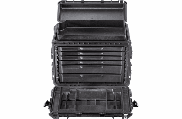 Pelican Tool Case 4 SHALLOW & 2 DEEP DRAWERS BLACK 0450-4S-2D from SWPS.com