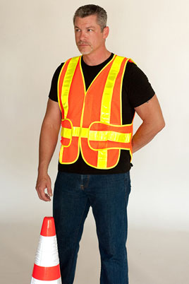 SafetyGear ANSI Class 2 Chevron Mesh High Visibility Vest - Reflective ...
