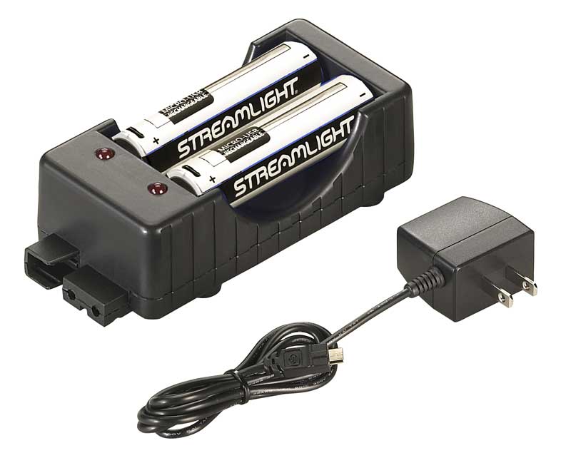 Streamlight 18650 Charger Kit - 120V AC (includes two 18650 batteries ...