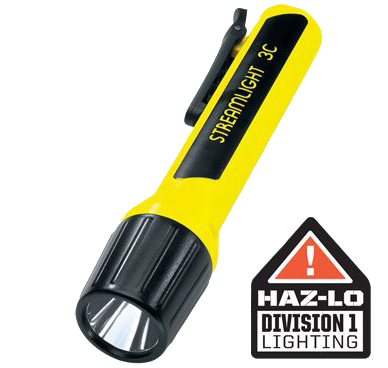 Streamlight 3C Propolymer Luxeon Div 1 White LED Flashlight - Yellow ...