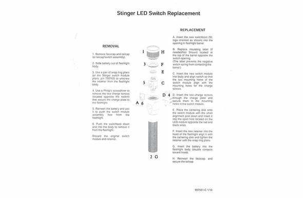 Streamlight Stinger LED/DS LED C4 Upgrade Kit (For Existing LED ...