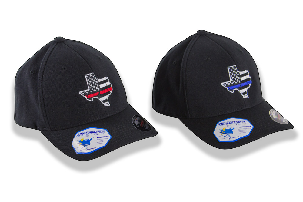 Thin Blue Line Fitted Baseball Cap from SWPS.com