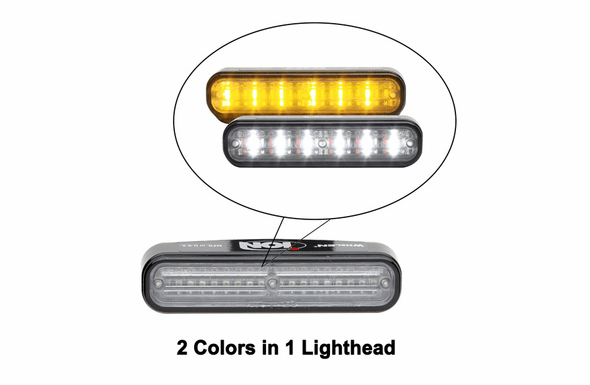 Whelen ION DUO Linear-LED Lighthead - Amber/White - I2F from SWPS.com