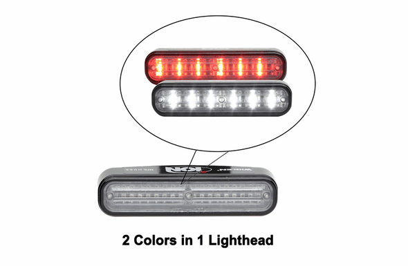 Whelen ION DUO Linear-LED Lighthead - Red/White - I2D from SWPS.com