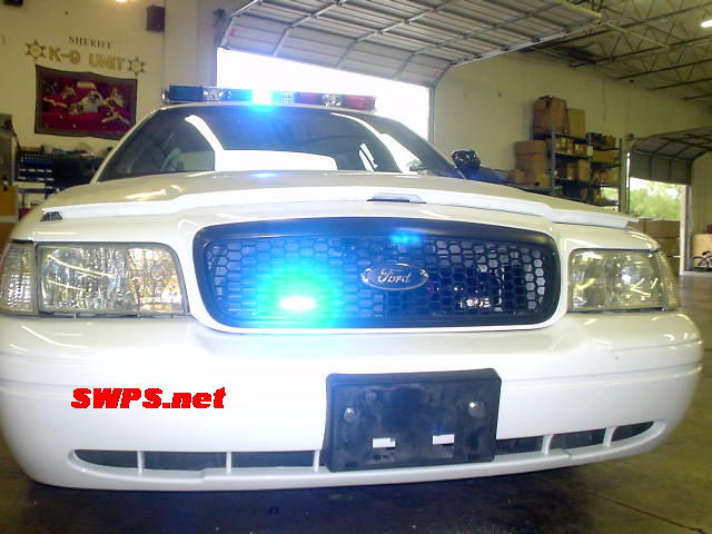 Whelen TIR3 LED lights installed behind the grille from SWPS.com