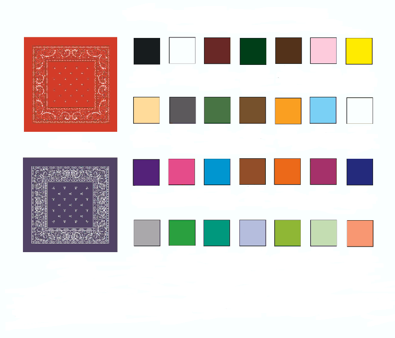 Oversized Polyester Paisley Bandanas, Dozen - Tan's Club