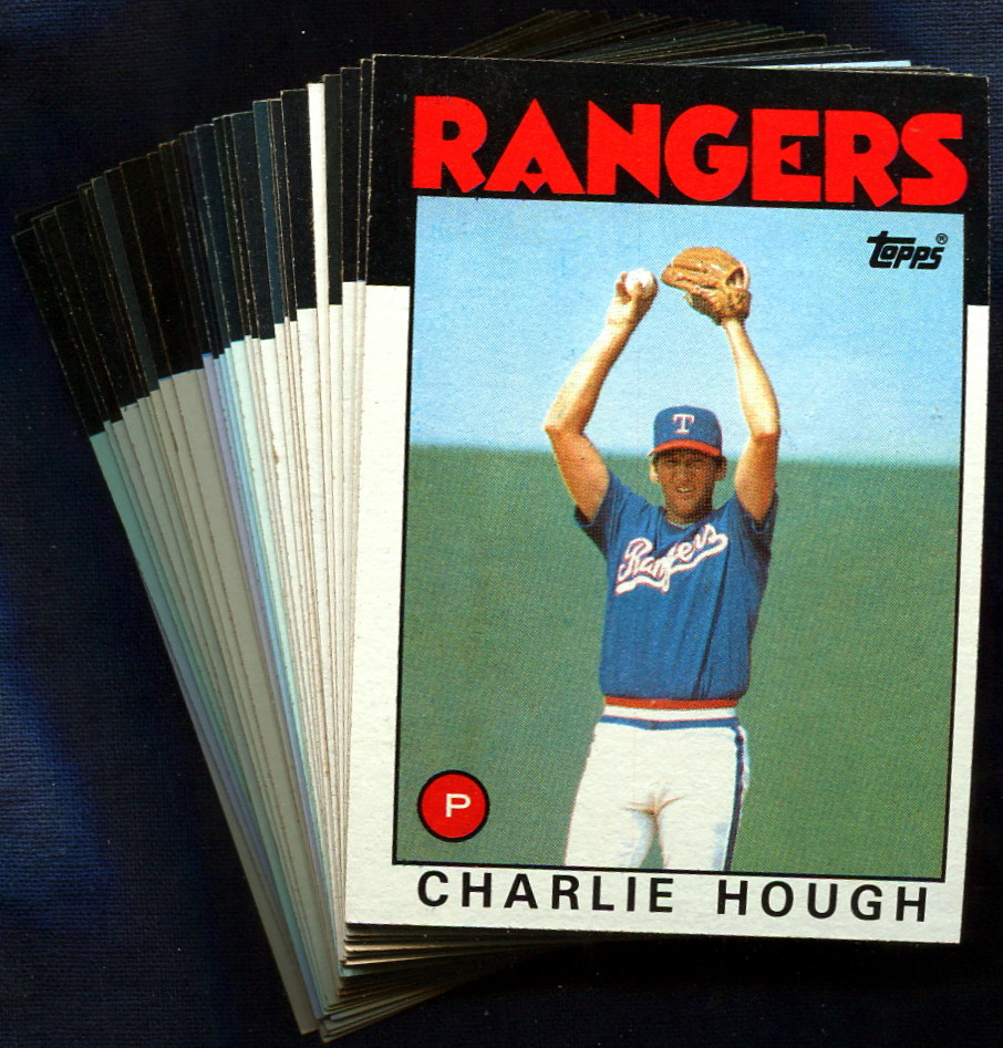 1986 Topps Texas Rangers Baseball Card Team Set