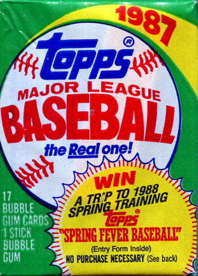 1987 Topps Baseball Cards Wax Pack