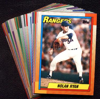 1990 Topps Texas Rangers Baseball Card Team Set