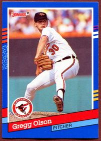 1991 Donruss #111 Gregg Olson Baseball Card - Baltimore Orioles
