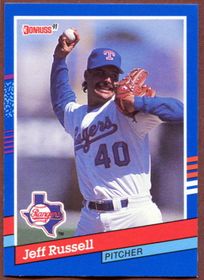 1991 Donruss #202 Jeff Russell Baseball Card - Texas Rangers