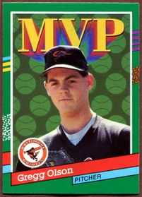 1991 Donruss #393 Gregg Olson MVP Baseball Card - Baltimore Orioles