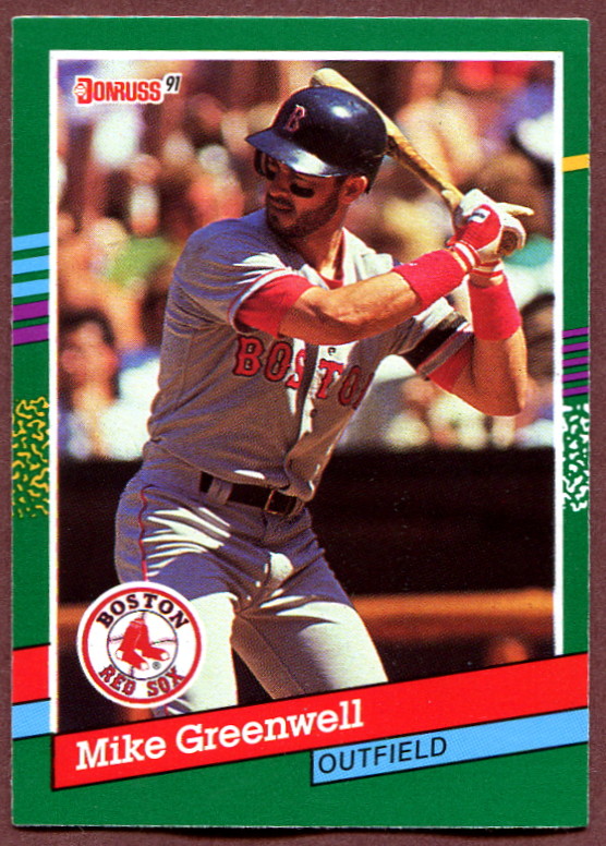1991 Donruss #553 Mike Greenwell Baseball Card - Boston Red Sox