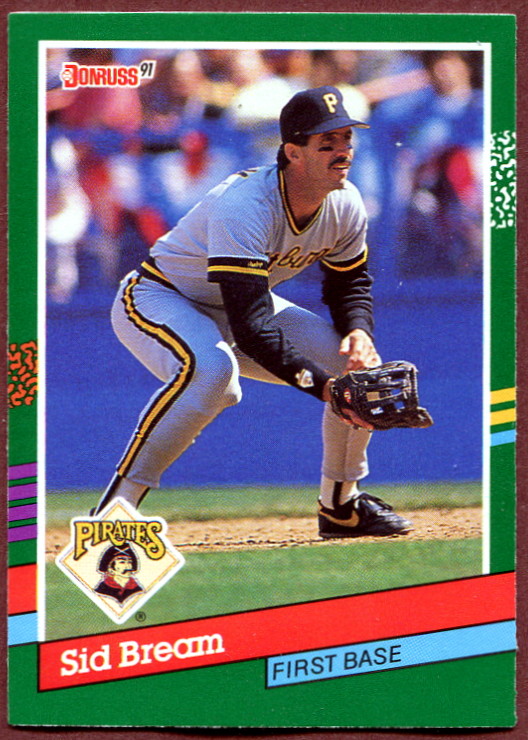 1991 Donruss #644 Sid Bream Baseball Card - Pittsburgh Pirates