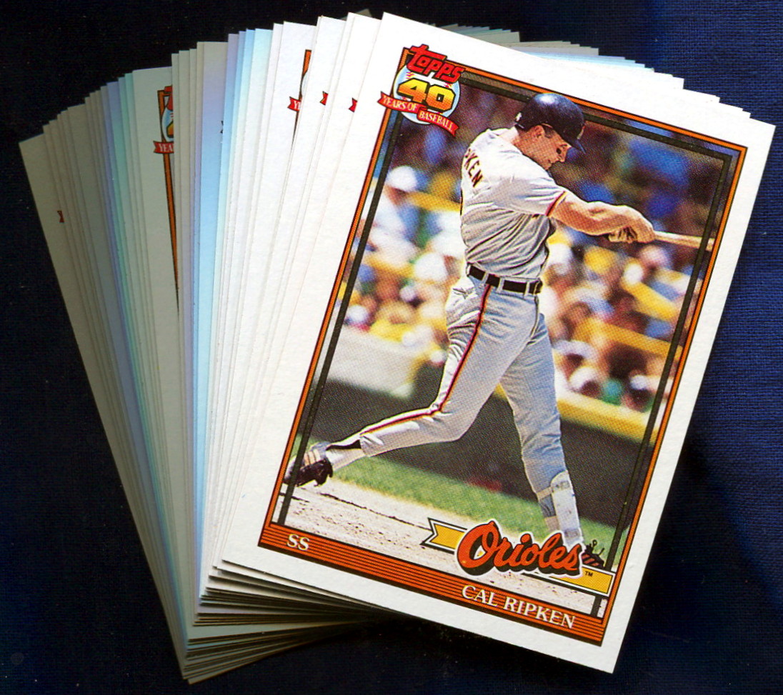 1991 Topps Baltimore Orioles Baseball Card Team Set