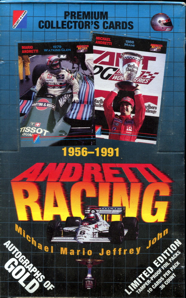 1992 Collect-A-Card Andretti Racing Cards Box