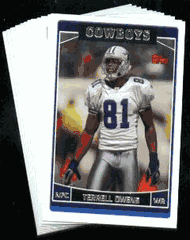 2006 Topps Dallas Cowboys NFL Football Card Team Set