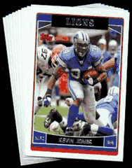 2006 Topps Detroit Lions NFL Football Card Team Set
