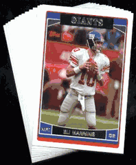 2006 Topps New York Giants NFL Football Card Team Set