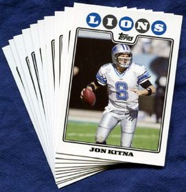 2008 Topps Detroit Lions NFL Football Cards Team Set