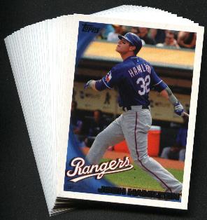 2010 Topps Texas Rangers Baseball Cards Team Set