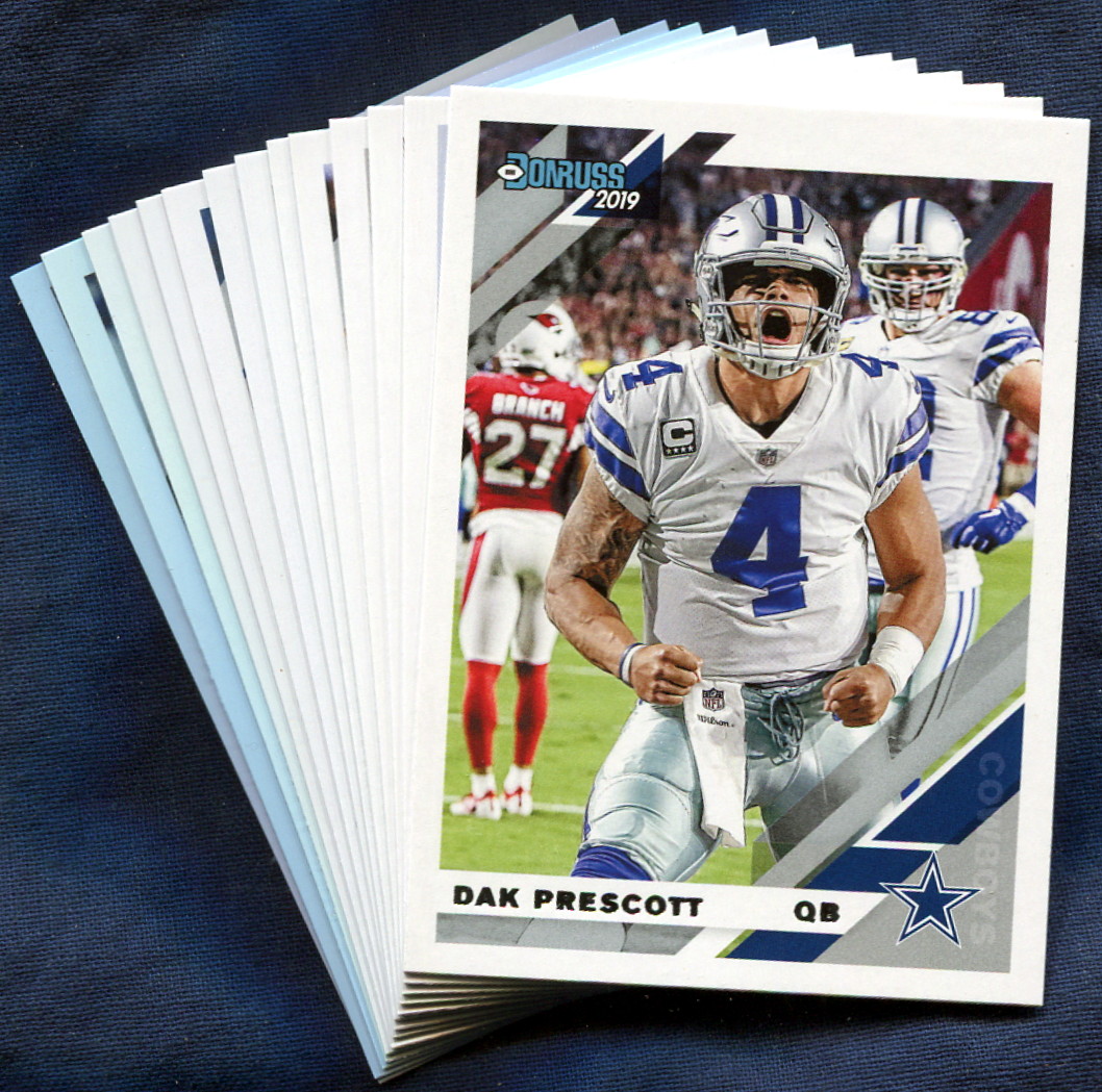 2019 Donruss Dallas Cowboys NFL Football Card Team Set