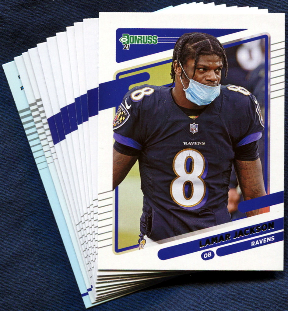 2021 Donruss Baltimore Ravens NFL Football Card Team Set